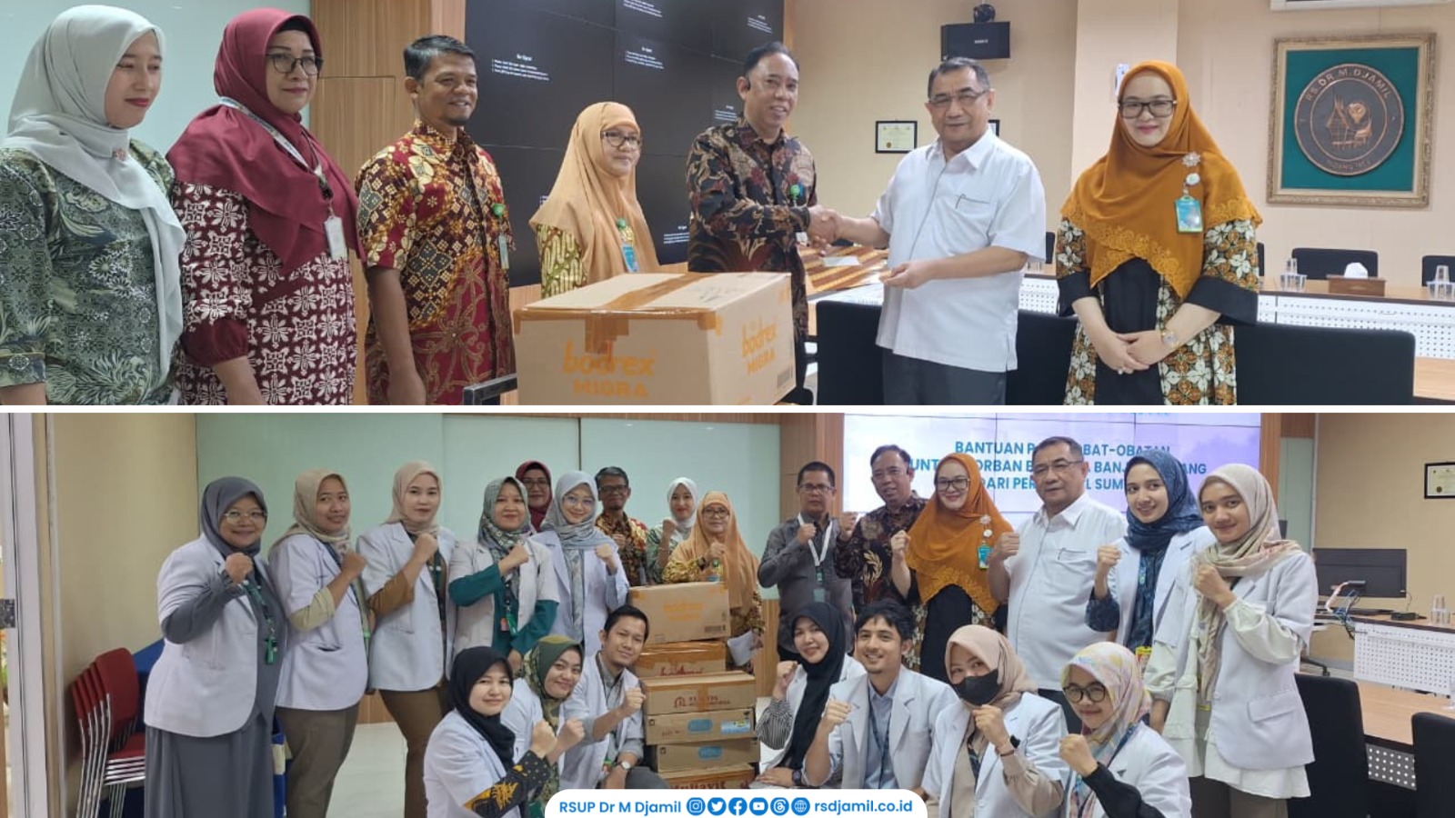 RSUP Dr. M. Djamil Terima Bantuan Obat-obatan untuk Korban Bencana dari ...